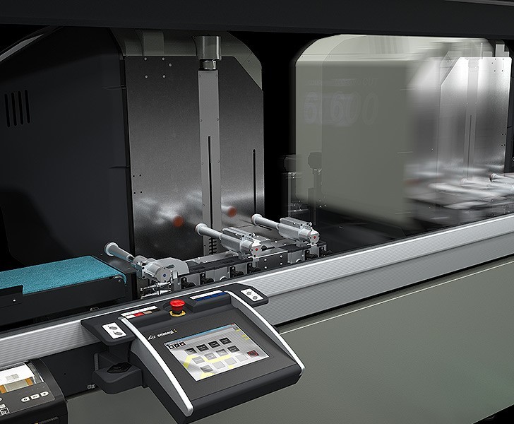 Compound Cut - electronic twin-head cutting-off machine with horizontal ...