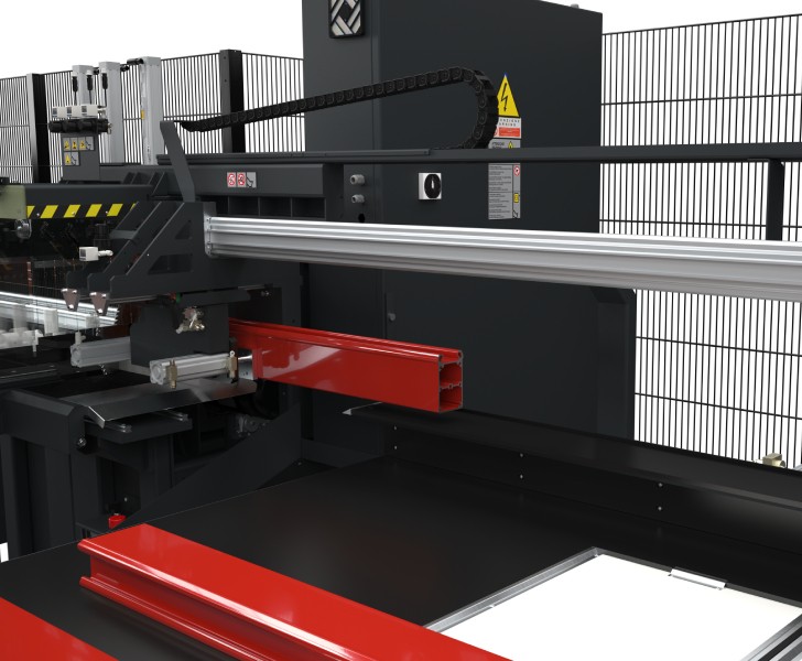 Automatic CNC cutting-off centre with horizontal blade feed, 3 ...